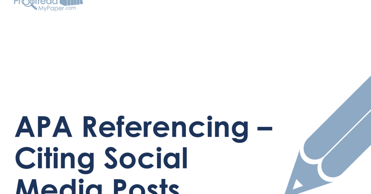 APA Referencing – Citing Social Media Posts