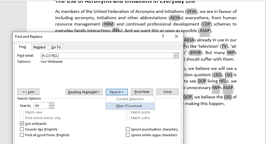 How to Create a List of Abbreviations in Microsoft Word | Proofed