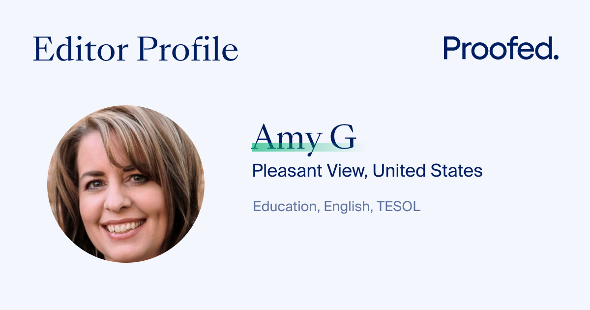 Amy G | Our Editors | Proofed