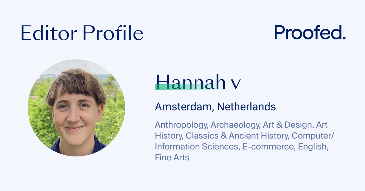 Hannah v | Our Editors | Proofed