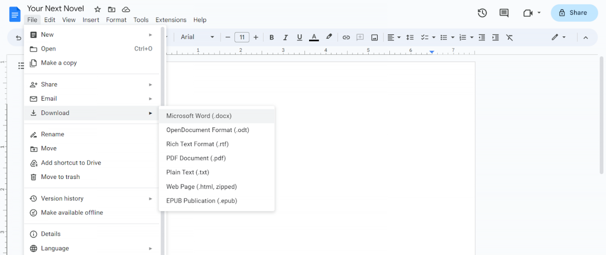 The Complete Guide to Writing a Novel in Google Docs | Proofed's ...