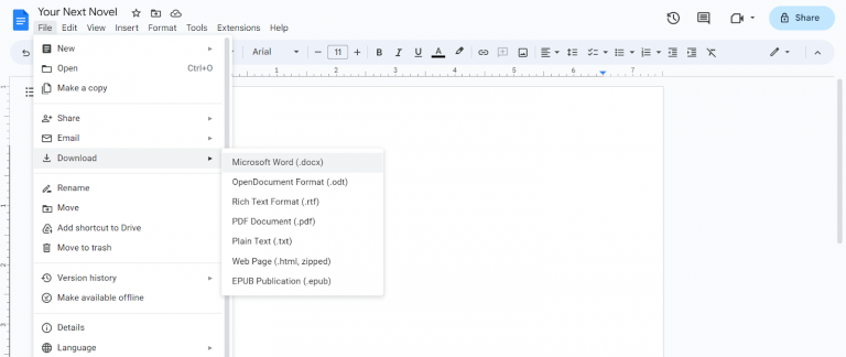 The Complete Guide to Writing a Novel in Google Docs | Proofed's ...